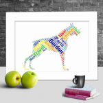 Boxer dog print - word art prints - word art app