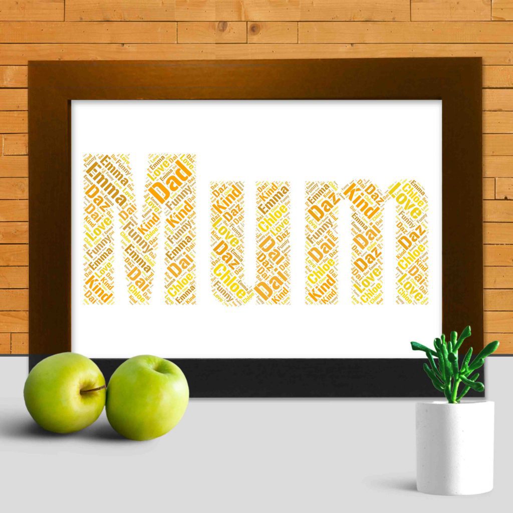 Mum word art print - Word Art Prints - Word Art App