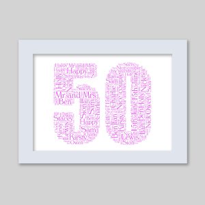 50th anniversary word art - word art prints - word art app