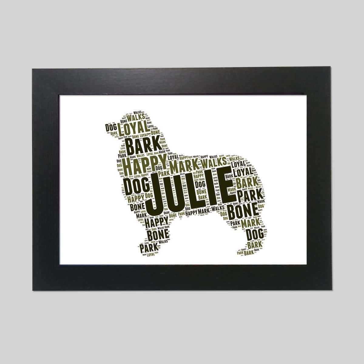 Personalised Australian Shepherd word art print - word art prints ...
