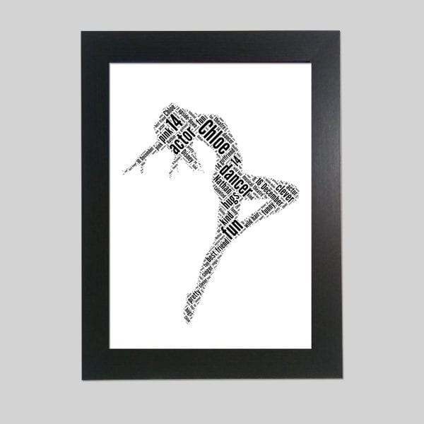 Personalised Dancer word art print | word art prints - word art app