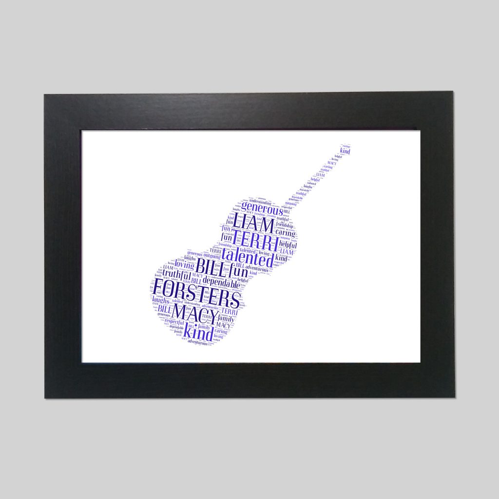 Violin word art print - word art prints - word art app