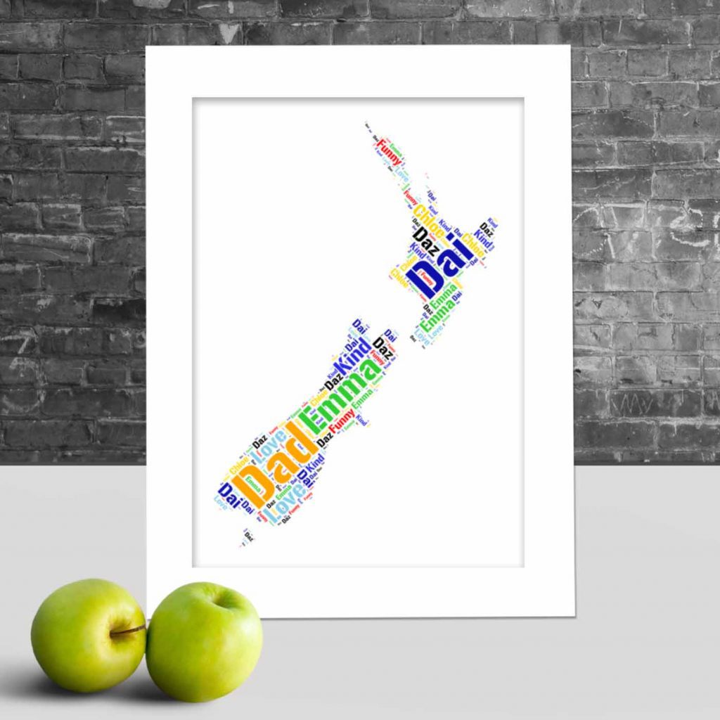 Personalised New Zealand word art print - Word Art Prints - Word Art App