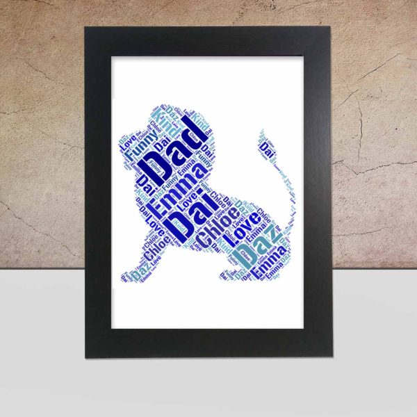 Lion word art print | Word Art Prints - Word Art App
