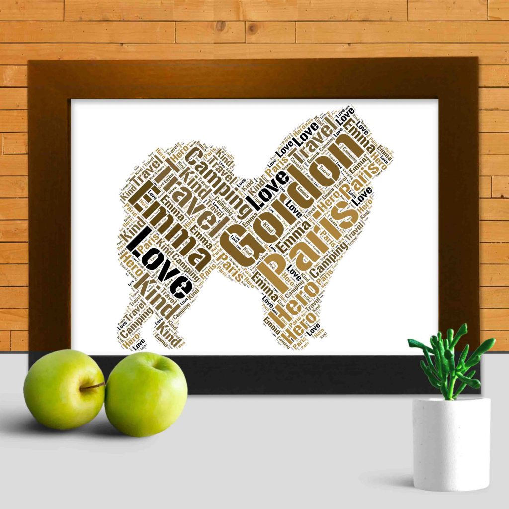 Personalised Chow Chow word art print - Word Art Prints - Word Art App