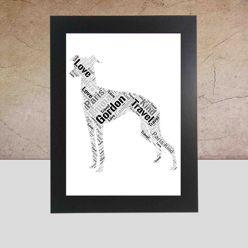 Personalised Greyhound word art print - Word Art Prints - Word Art App