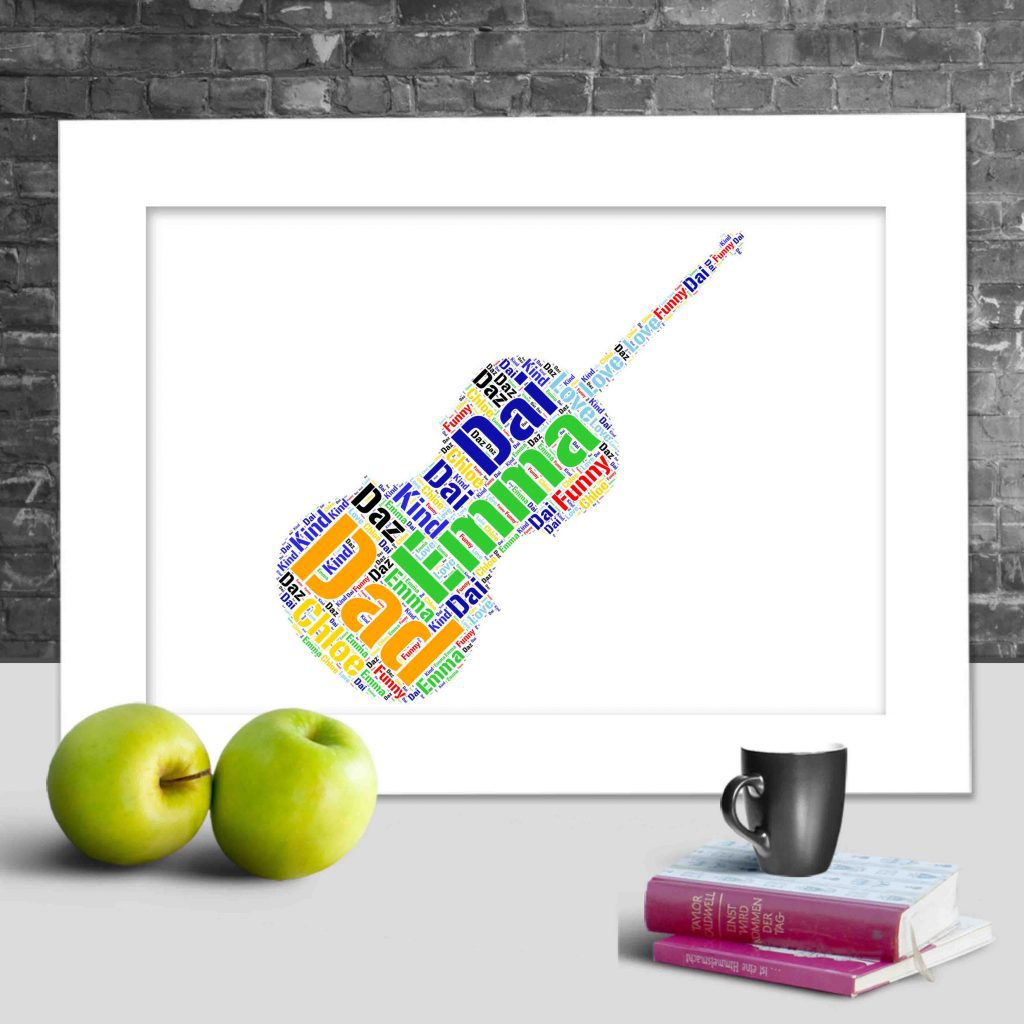 Violin word art print - word art prints - word art app