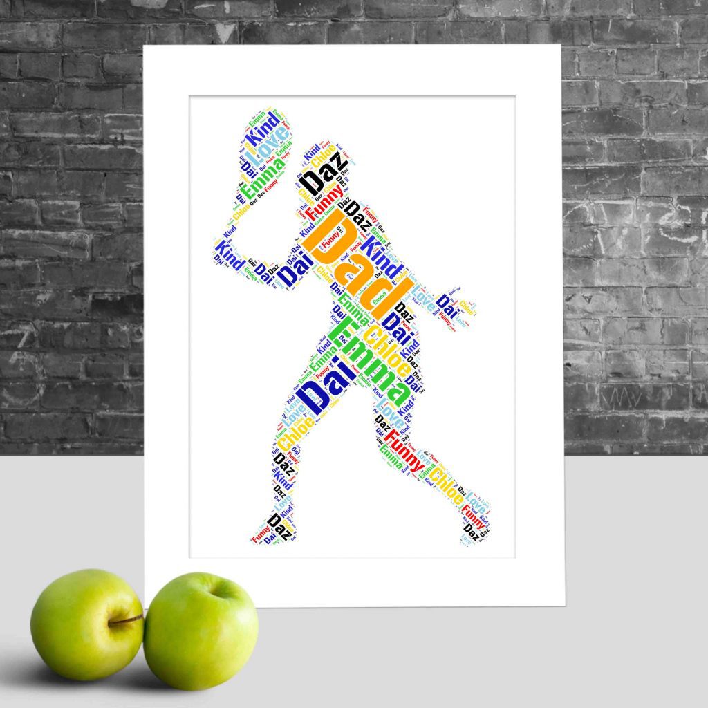 Personalised Tennis word art print - Word Art Prints - Word Art App