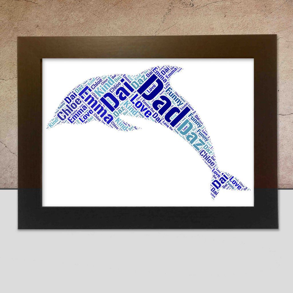 Dolphin word art print - Word Art Prints - Word Art App
