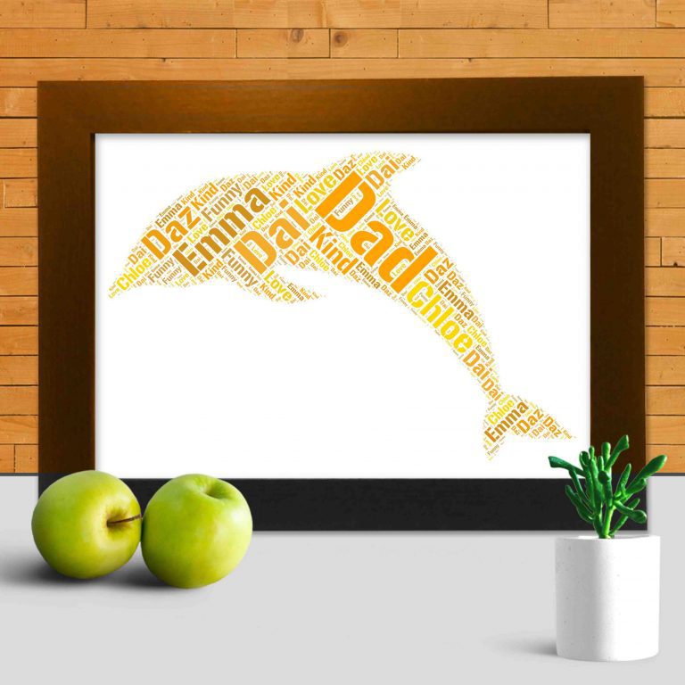 Dolphin word art print - Word Art Prints - Word Art App