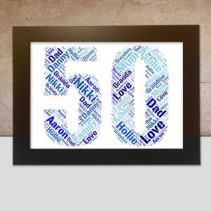 50th anniversary word art - Word Art Prints - Word Art App