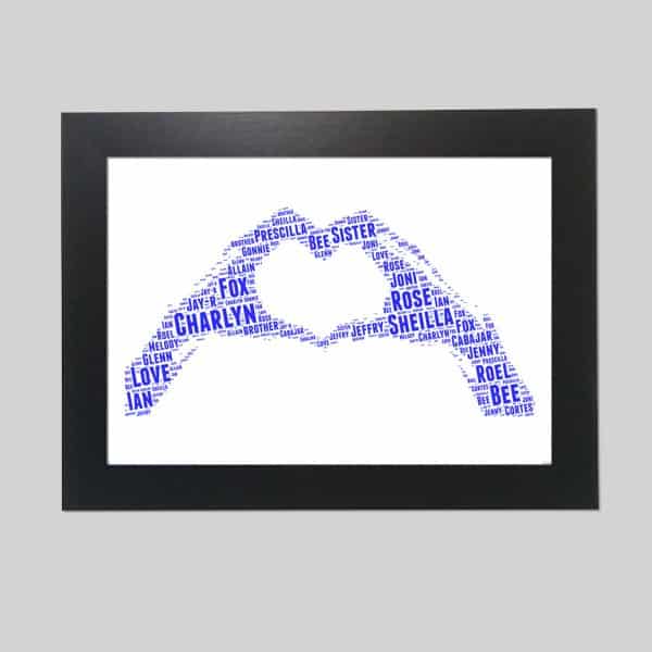 Heart Hand word Art Print | Word Art Prints - Word Art App
