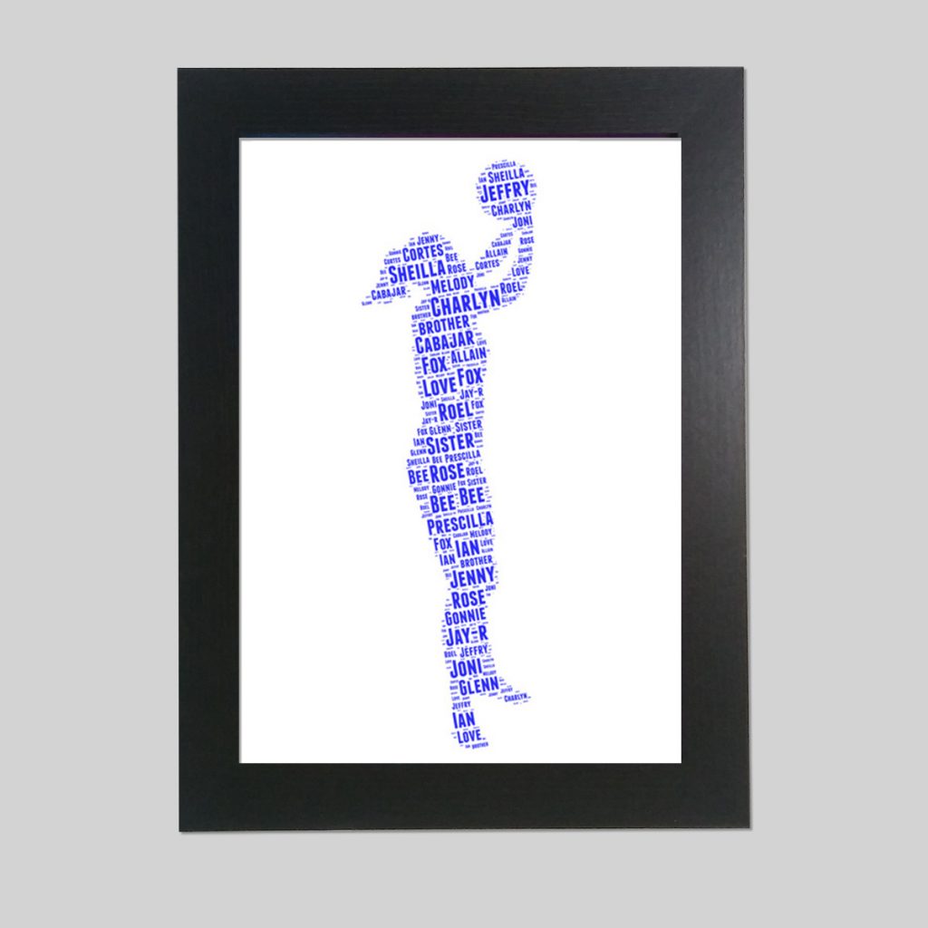 Personalised Netball word art print - word art prints - word art app