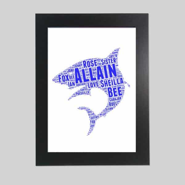 Shark word art print | Word Art Prints - Word Art App