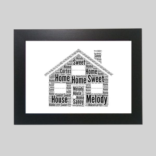 Personalised House word art - word art prints - word art app