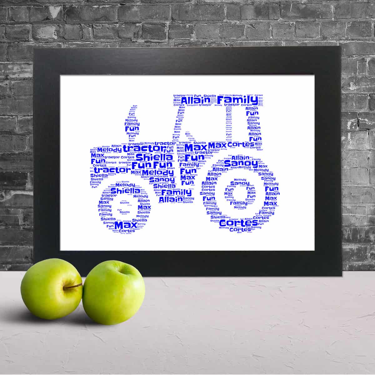Personalised Tractor word art | word art prints - word art app