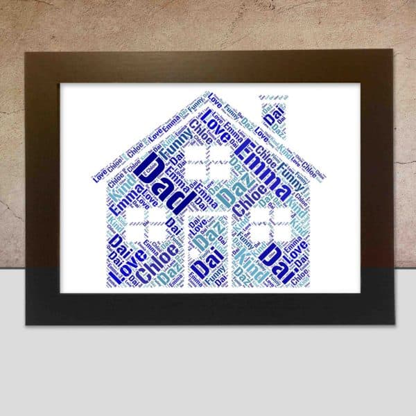 Personalised House word art | Word Art Prints - Word Art App