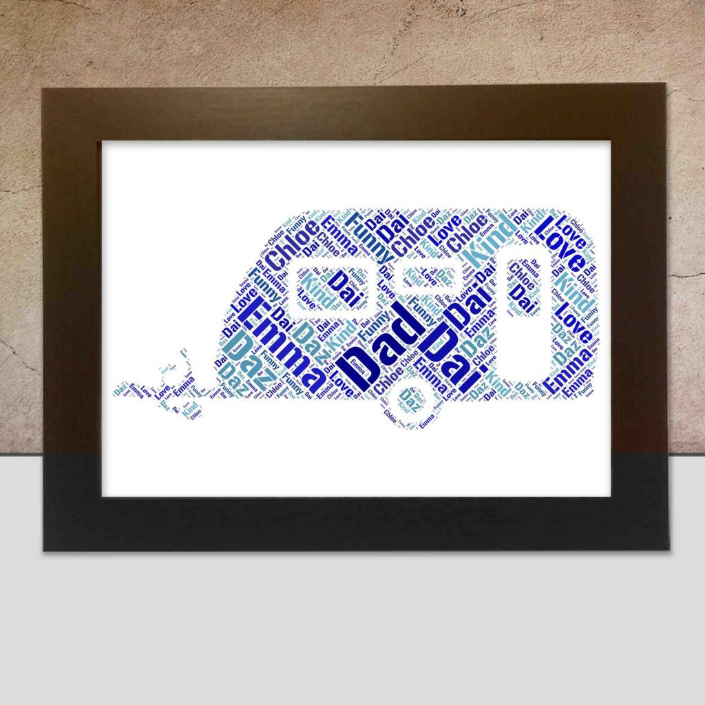 Personalised Caravan word art - word art prints - word art app