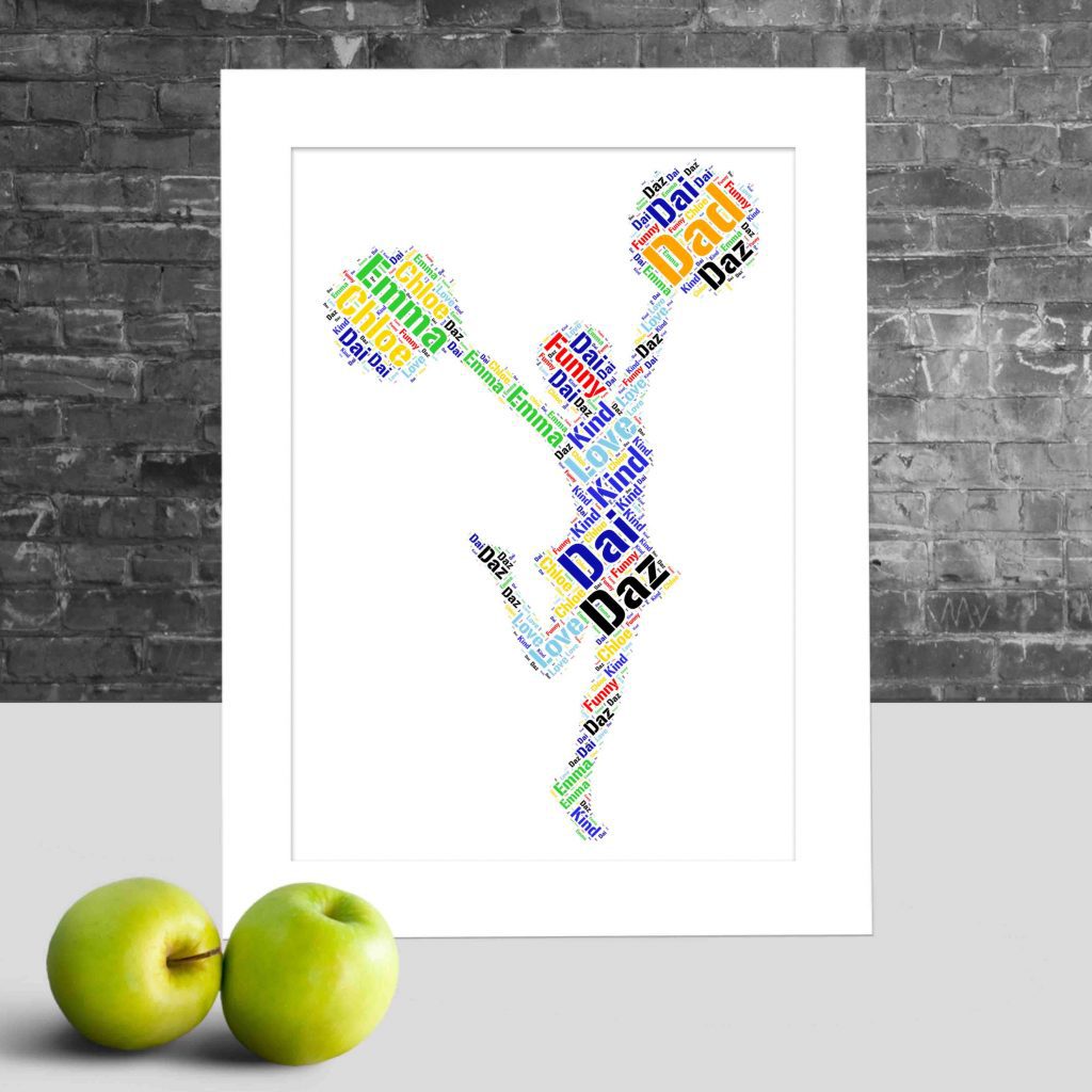 Personalised Cheerleader Word Art - Word Art Prints - Word Art App