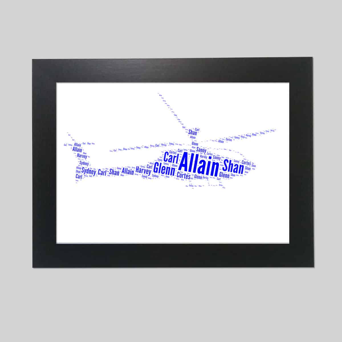 Personalised Helicopter word art print - word art prints - word art app