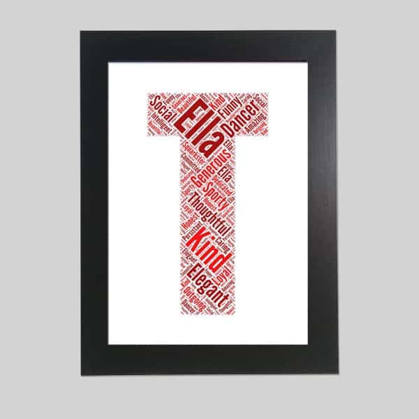 Word Art Print Of Letter T Word Art Prints Word Art App
